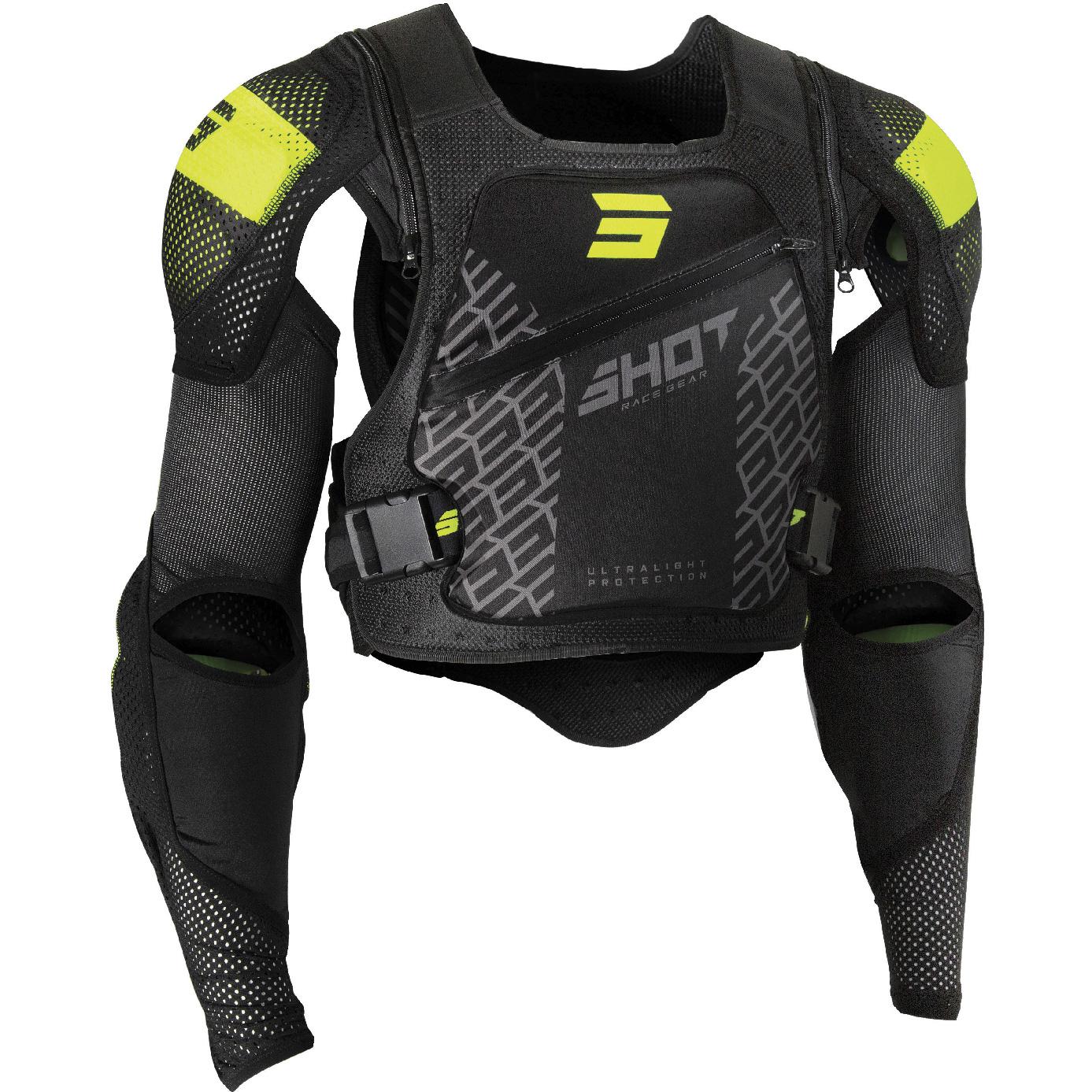 Gilet de protection Gilet ULTRALIGHT 2.0 SHOT Noir/Jaune fluo - MAXXESS ...