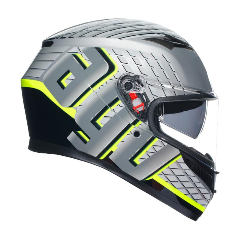 Casque K3 Fortify AGV gris/noir/jaune - MAXXESS.FR, Casque intégral