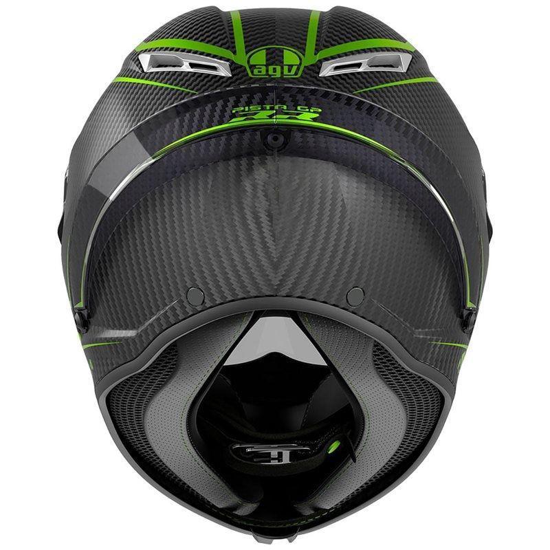 Casque PISTA GP RR PERFORMANTE AGV carbone/vert - MAXXESS.FR, Casque intégral