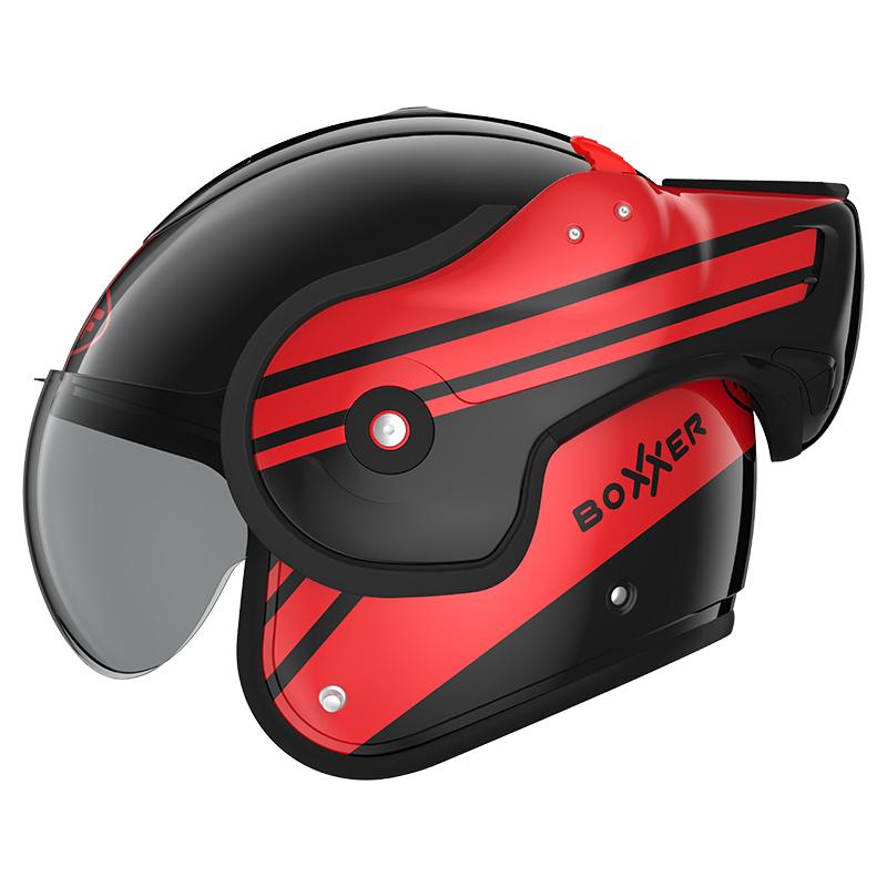 Casque R09 BOXXER STING ROOF noir/rouge - MAXXESS.FR, Casque modulable