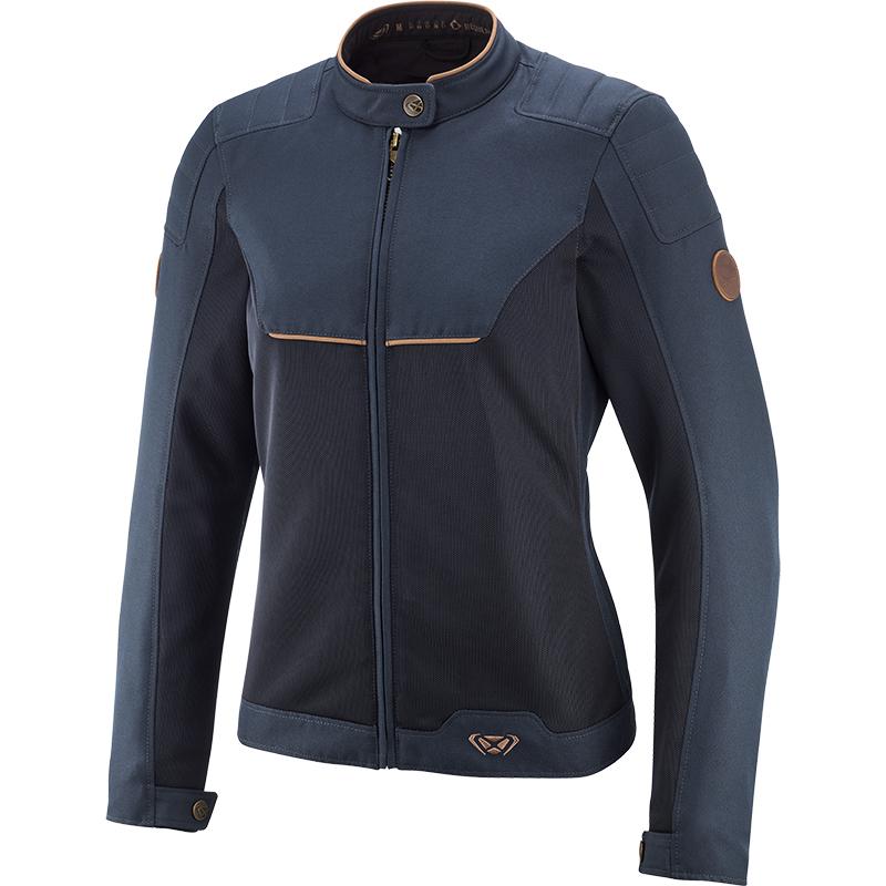 Blouson CORNET LADY IXON navy/marron - MAXXESS.FR, Blouson moto textile