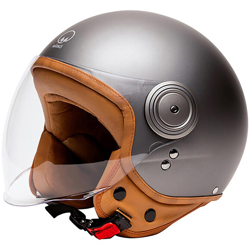 Casque ELEMENTS MARKO rouge mat - MOTO-AXXE.FR, Casque jet