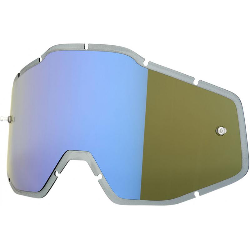 Ecran de masque Accuri/Strata/Racecraft mirror bleu 100% - MOTO-AXXE.FR ...