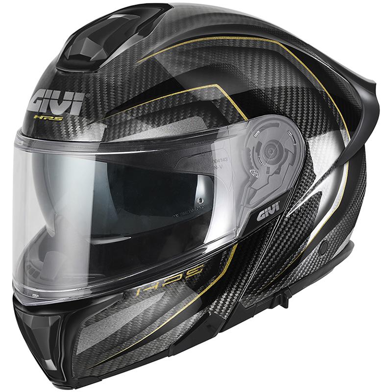 Casque X50 CARBON GIVI noir brillant/or - MOTO-AXXE.FR, Casque modulable