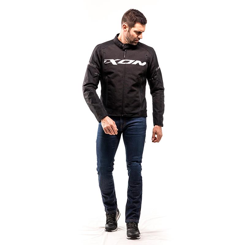 Blouson SPECTER IXON NOIR/BLANC - MOTO-AXXE.FR, Blouson moto textile