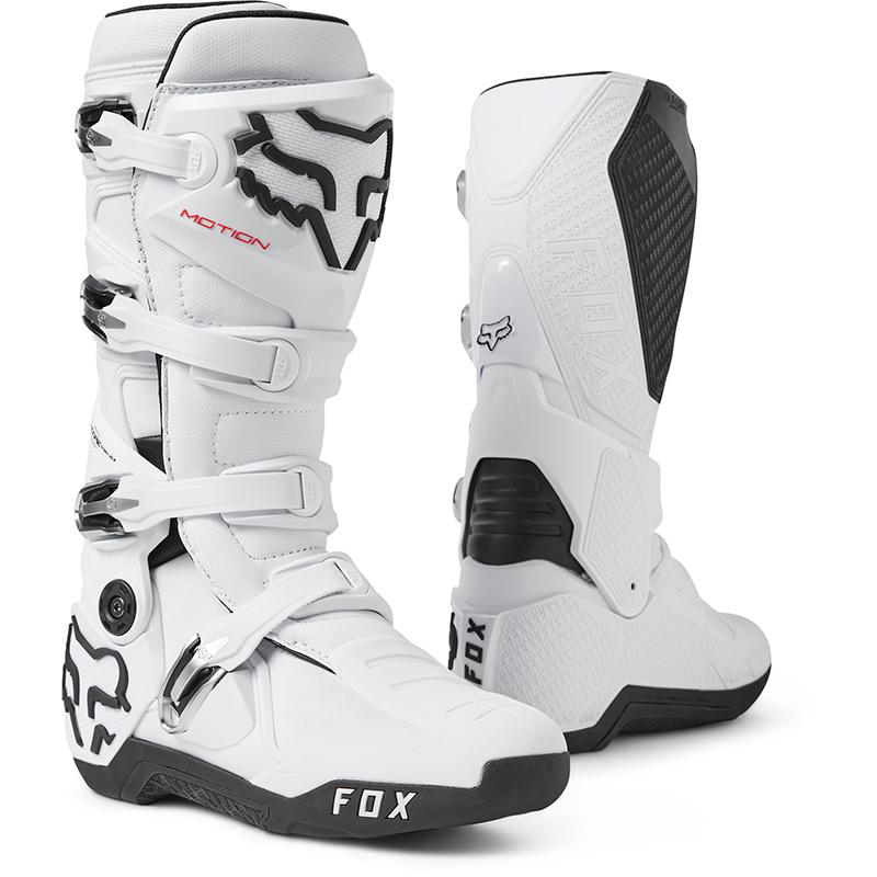 Bottes cross MOTION FOX blanc/noir - MOTO-AXXE.FR, Bottes cross