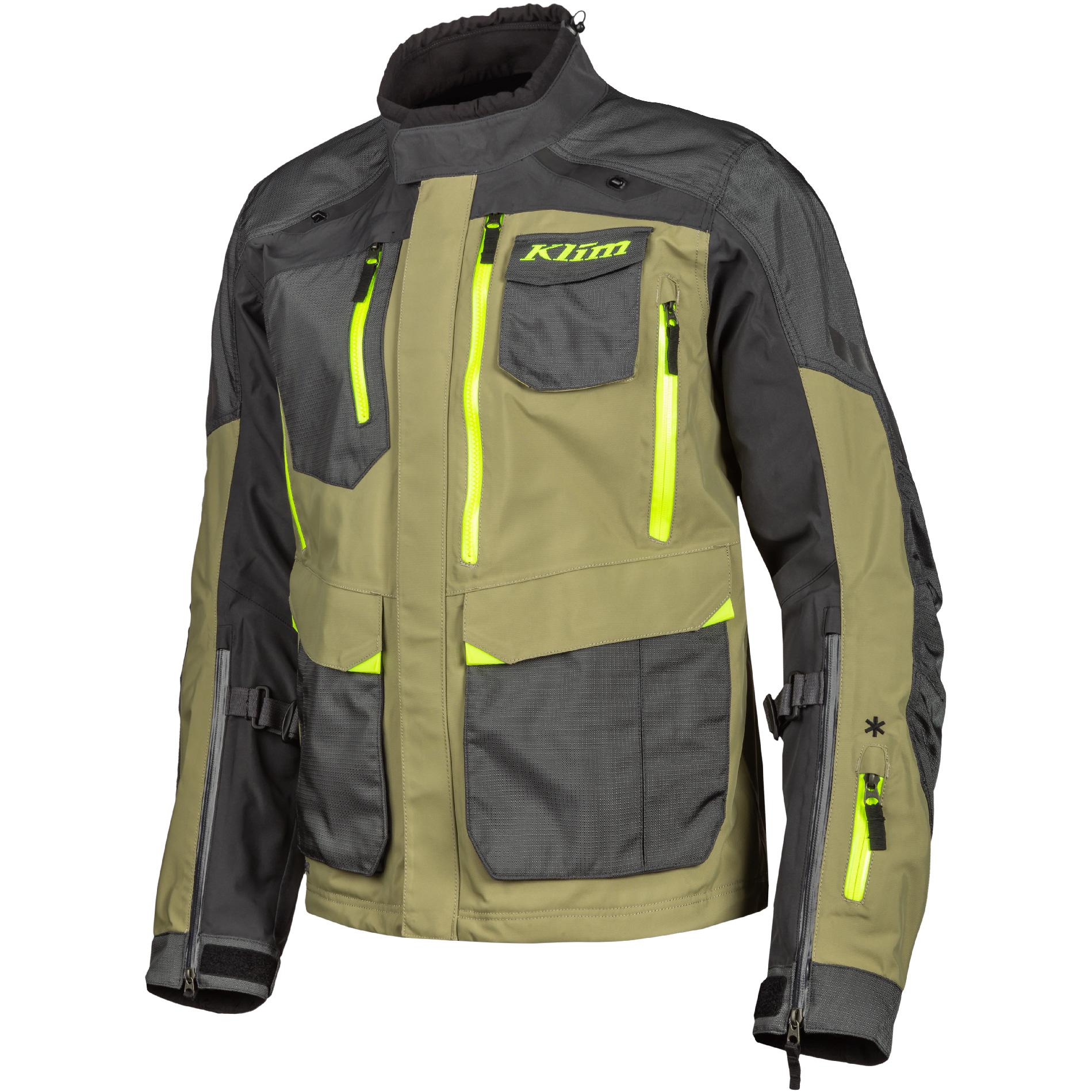 Veste CARLSBAD JACKET KLIM Kaki - Fluo - MOTO-AXXE.FR, Veste moto