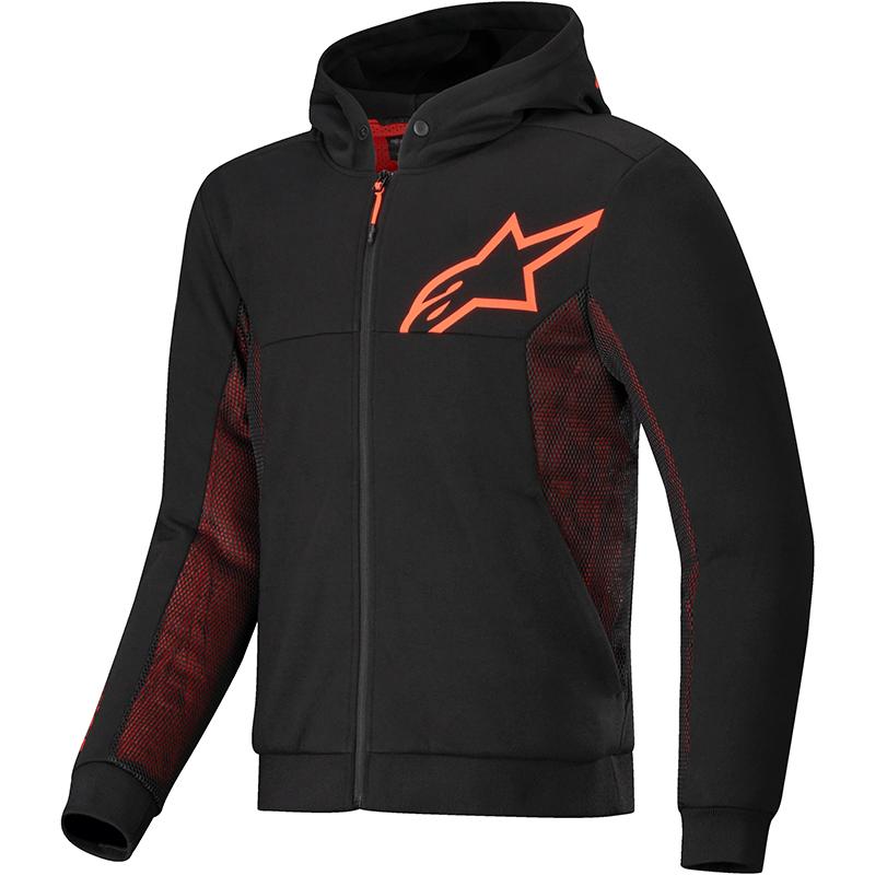 Sweat moto CHROME AIR SPORT ALPINESTARS noir/rouge fluo - MOTO-AXXE.FR ...