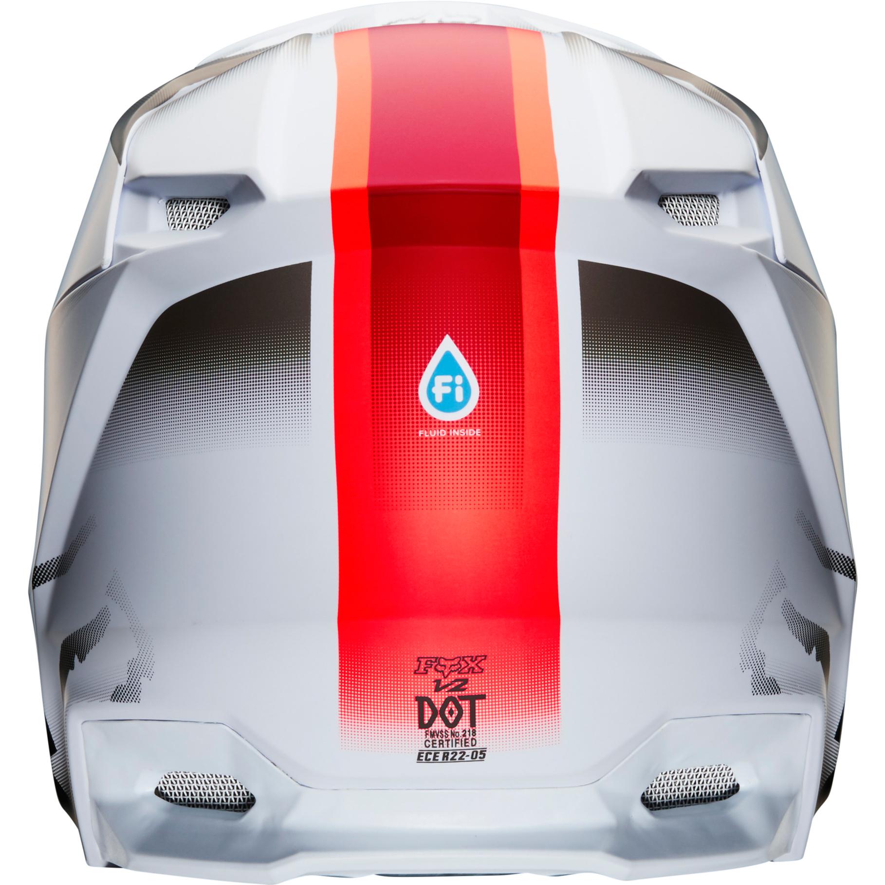 Casque cross V2 VLAR FOX Blanc/Rouge - MOTO-AXXE.FR, Casque Cross