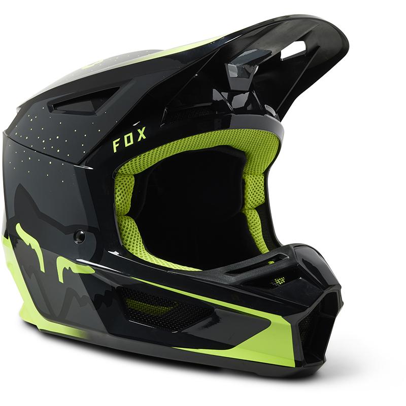Casque cross V2 VIZEN FOX jaune fluo/noir - MOTO-AXXE.FR, Casque Cross
