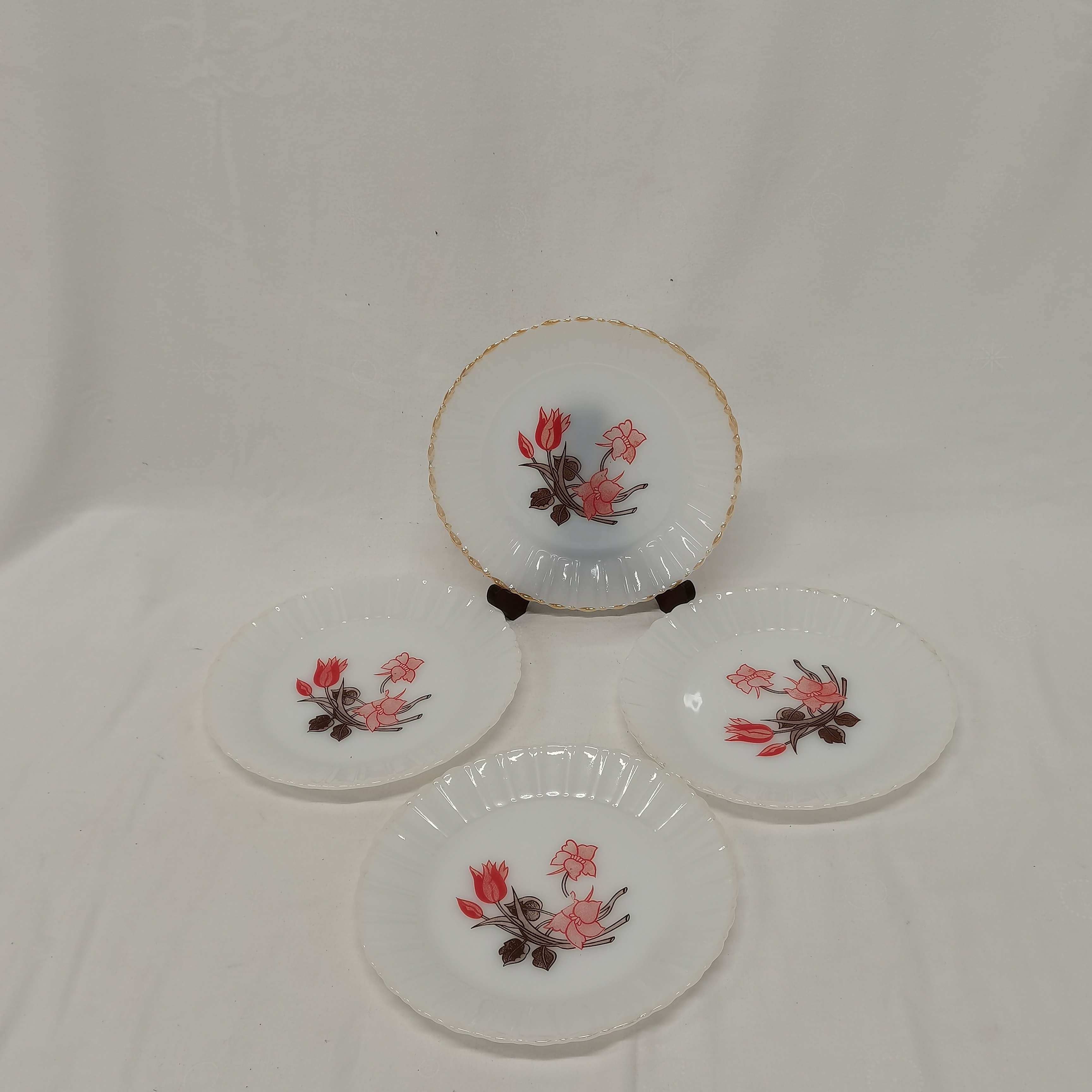 Lot de 4 assiettes plates Termocrisa Mexico finition nacrée nacrée ...