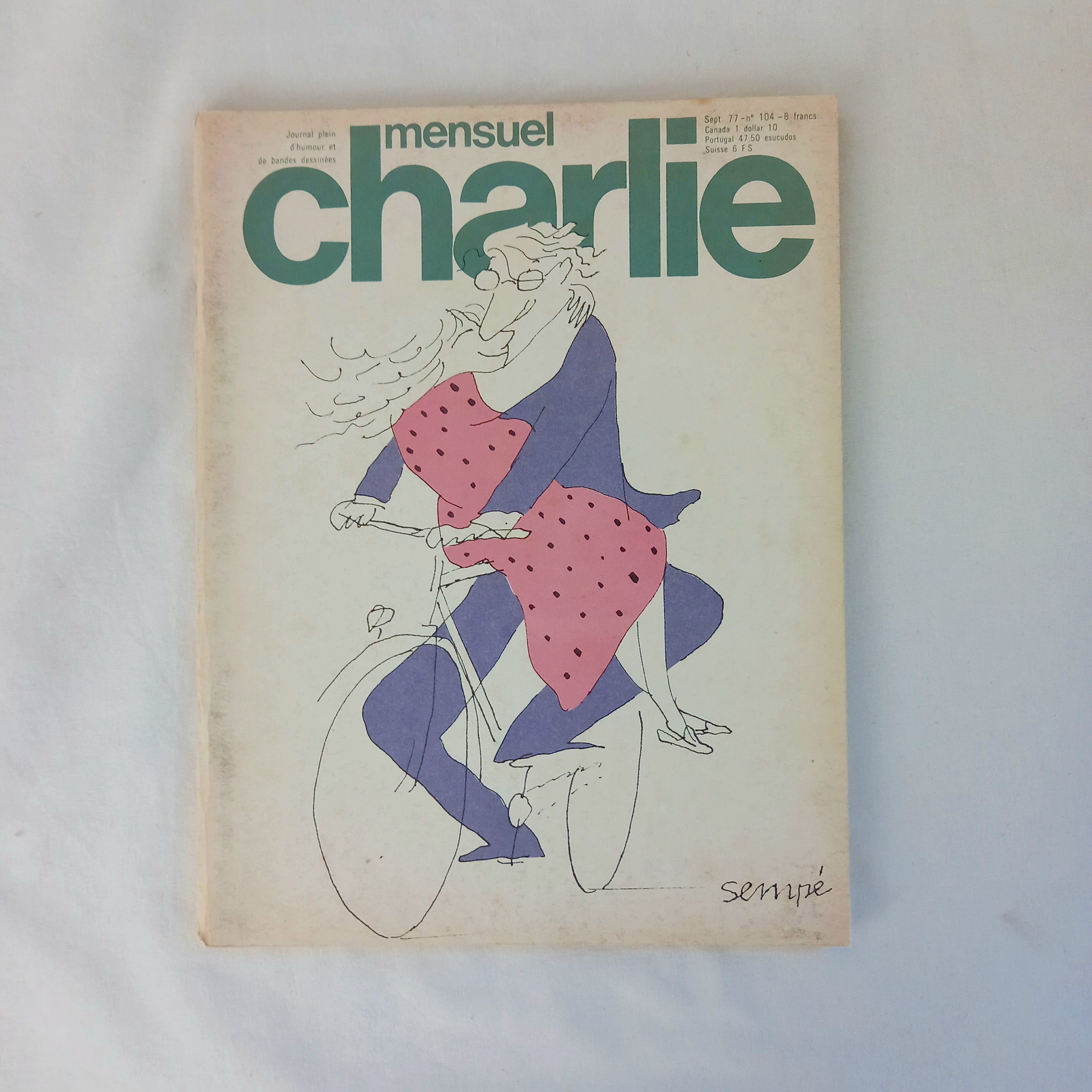 Lot de 10 revues Charlie Mensuel - Années 1974 à 1978 - Label Emmaüs