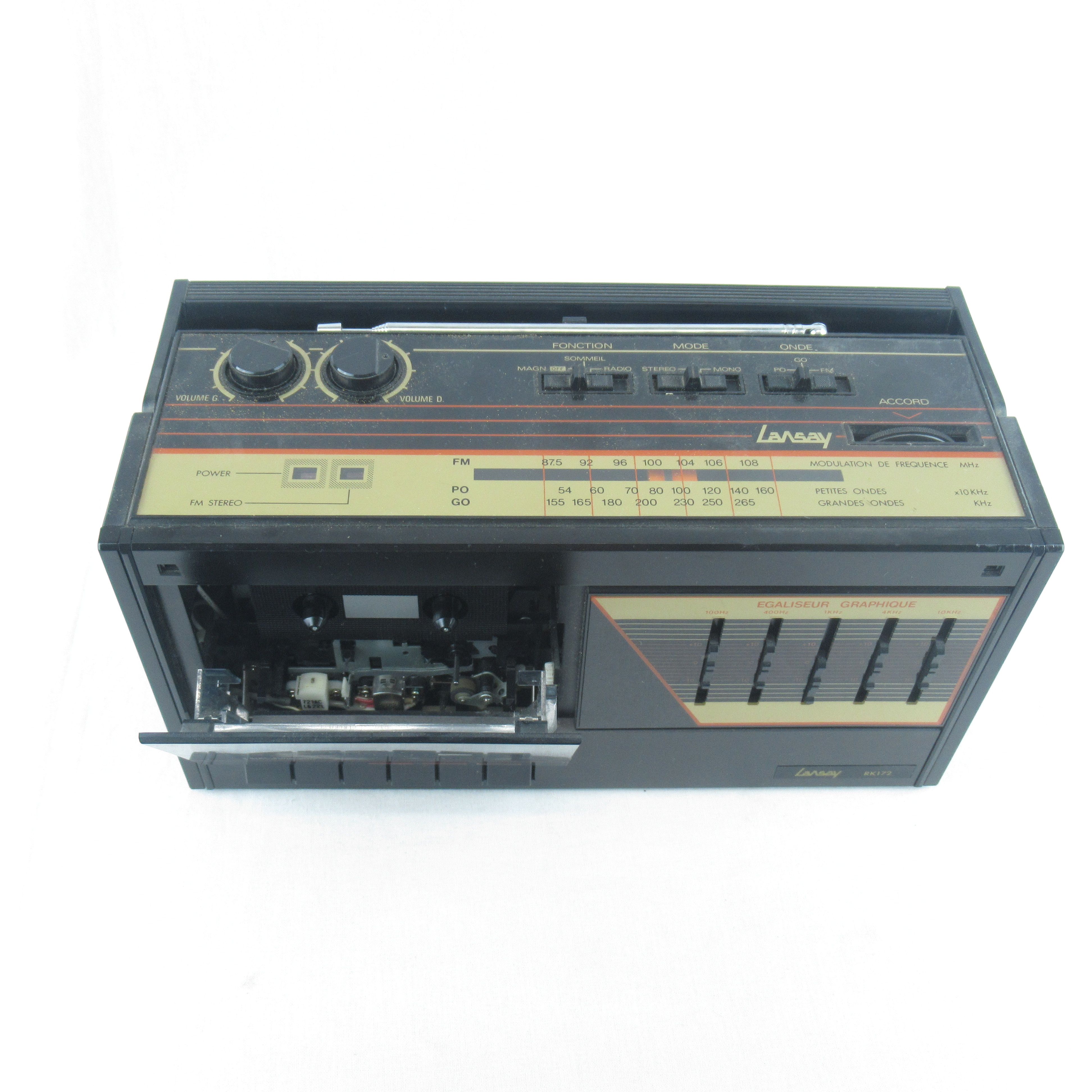 Radio enregistreur stéréo cassette modèle RK 172 - Lansay - Label Emmaüs