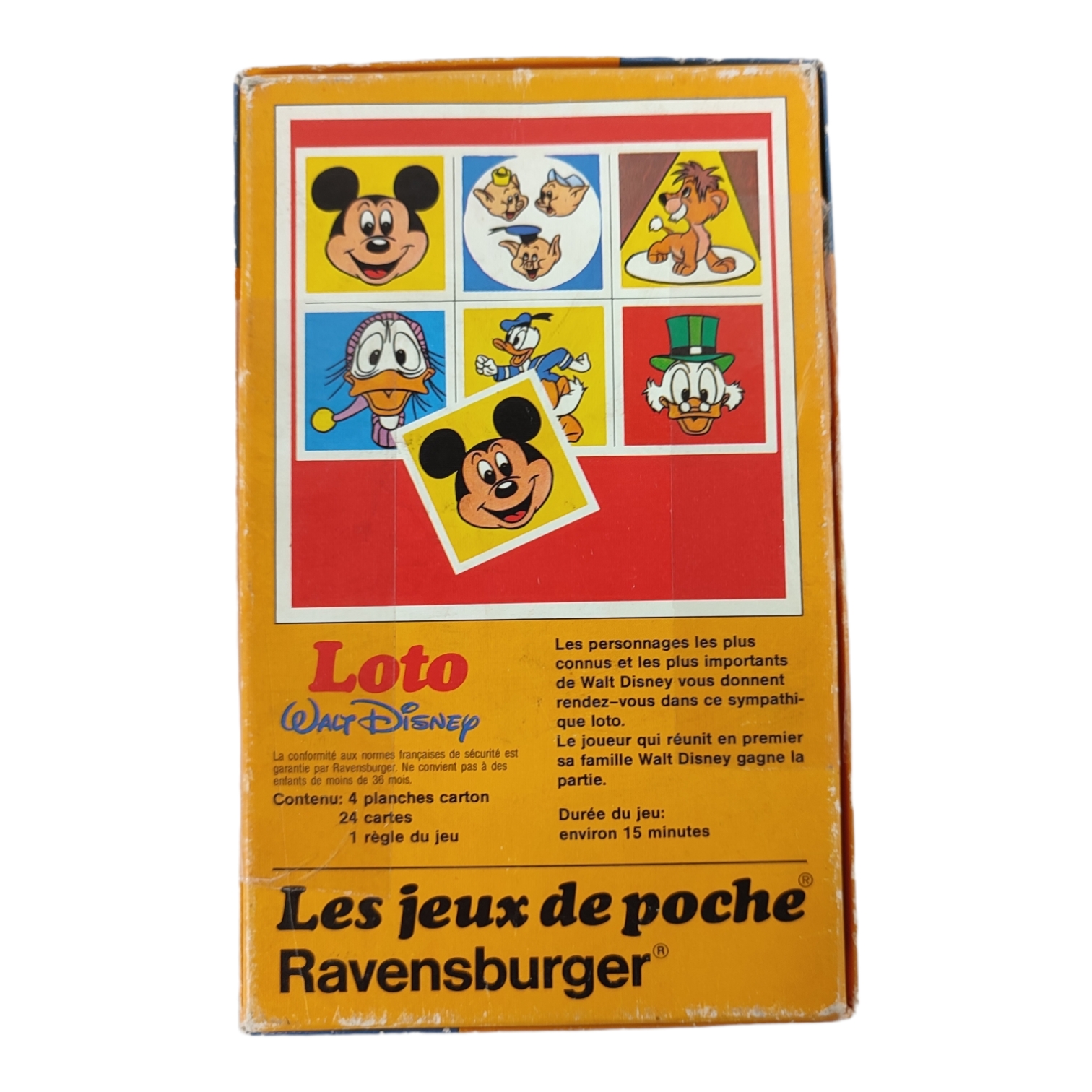 Loto Walt Disney - Ravensburger - année 1985 - Label Emmaüs