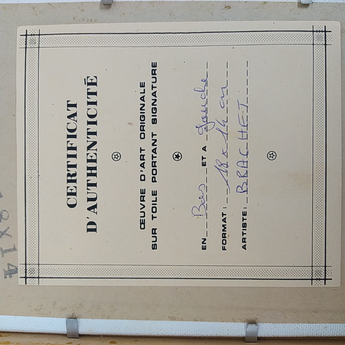 Huile sur toile signée Gustave Brachet - Label Emmaüs