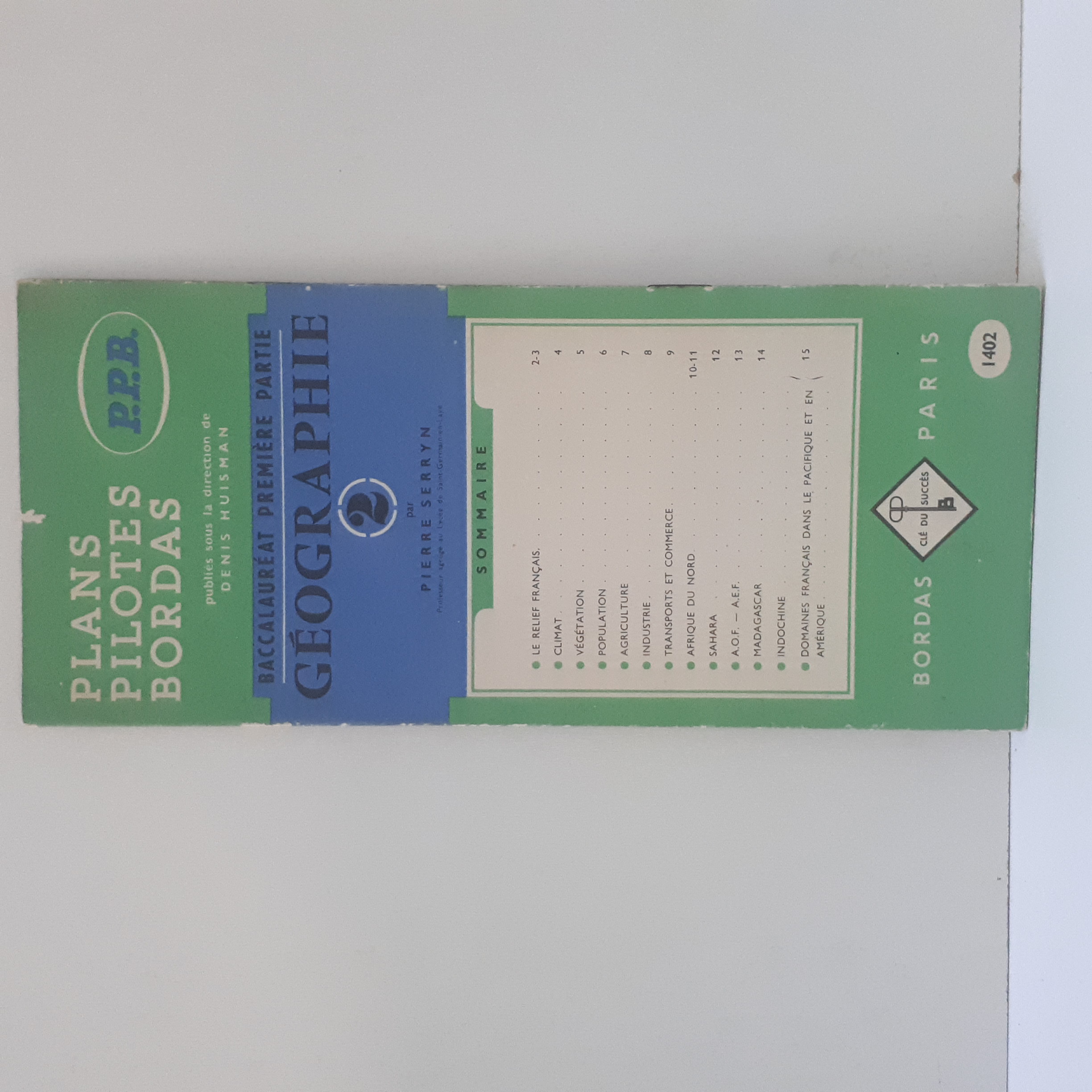 📖 Plans Pilotes Bordas géographie 2, Pierre Serryn, 1958, Bordas ...