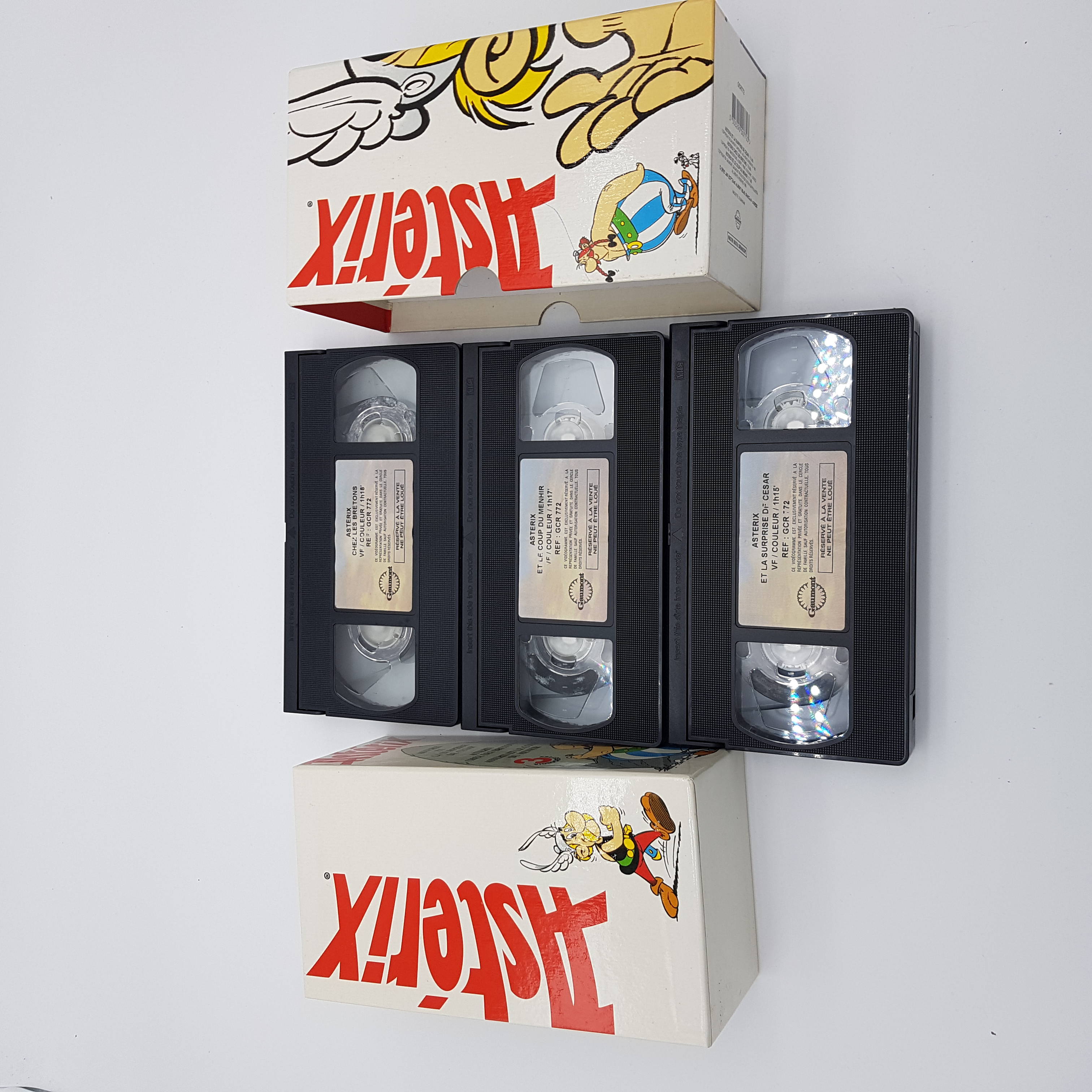 Coffret collector 3 cassettes VHS - " Asterix" - - Label Emmaüs