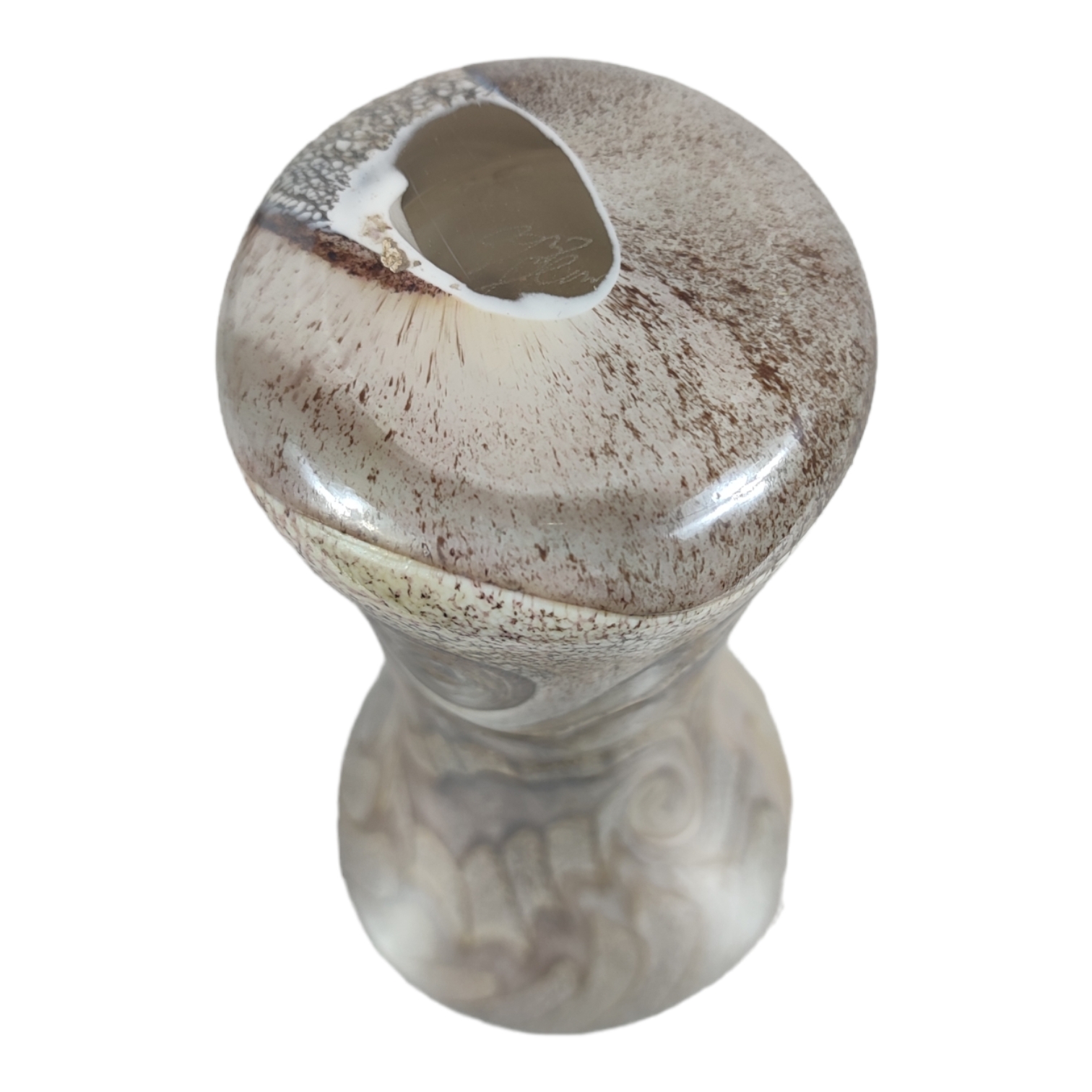 Vase Gozo Glass signé - Label Emmaüs